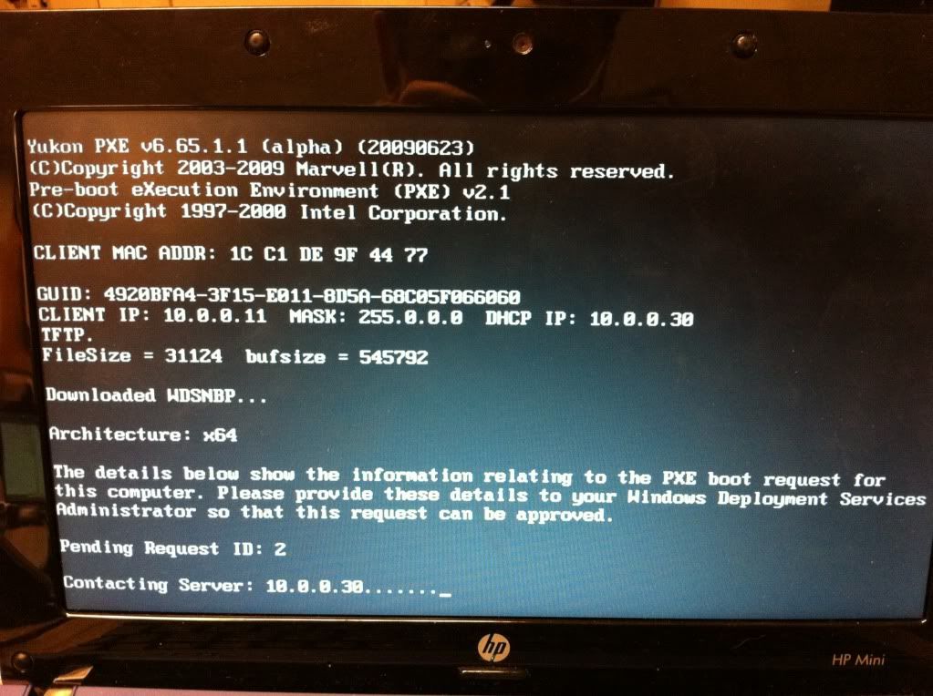 Stuck at "Connecting to Server" upon PXE boot - Troubleshooting, Tools, Hints and Tips - www ...